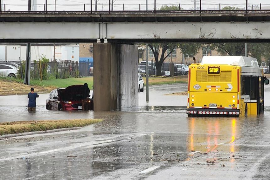 Dallas flooding kills at least one after massive downpour | The Straits ...