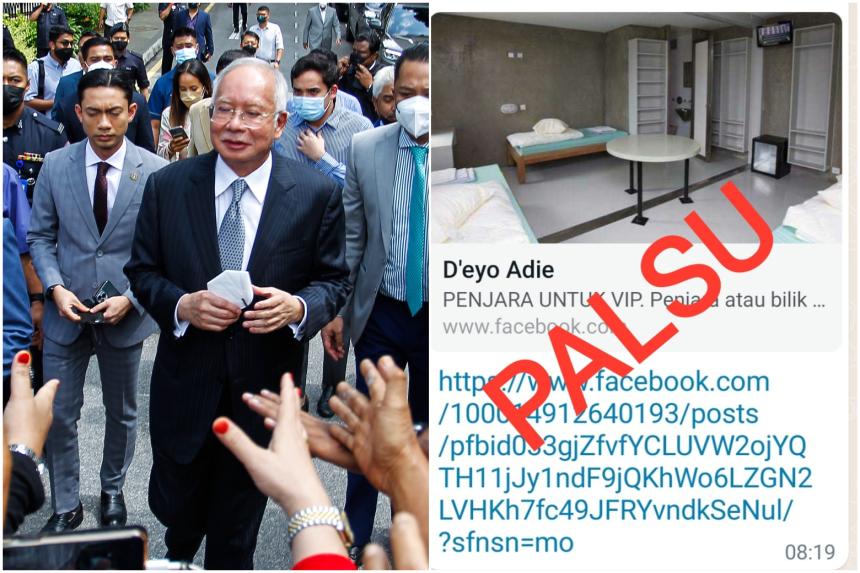 No VIP treatment for ex-PM Najib, says Malaysia Prisons Department | The Straits Times