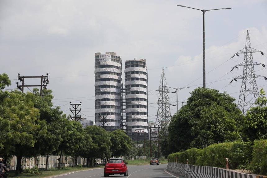 India to blow up illegal 'Twin Towers' in developer crackdown | The ...