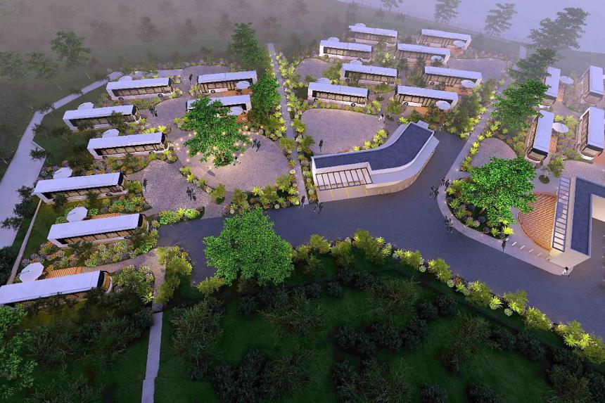 New resort at Changi Village to be built out of old buses | The Straits ...