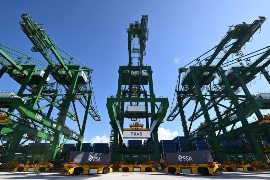 Tuas Port officially opens with 3 berths, 500 workers as freight ...