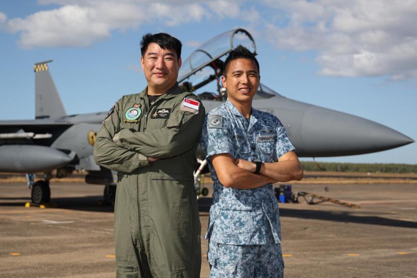 NSmen fighter pilot, engineer hone skills at 17-nation air combat drill in Australia | The ...
