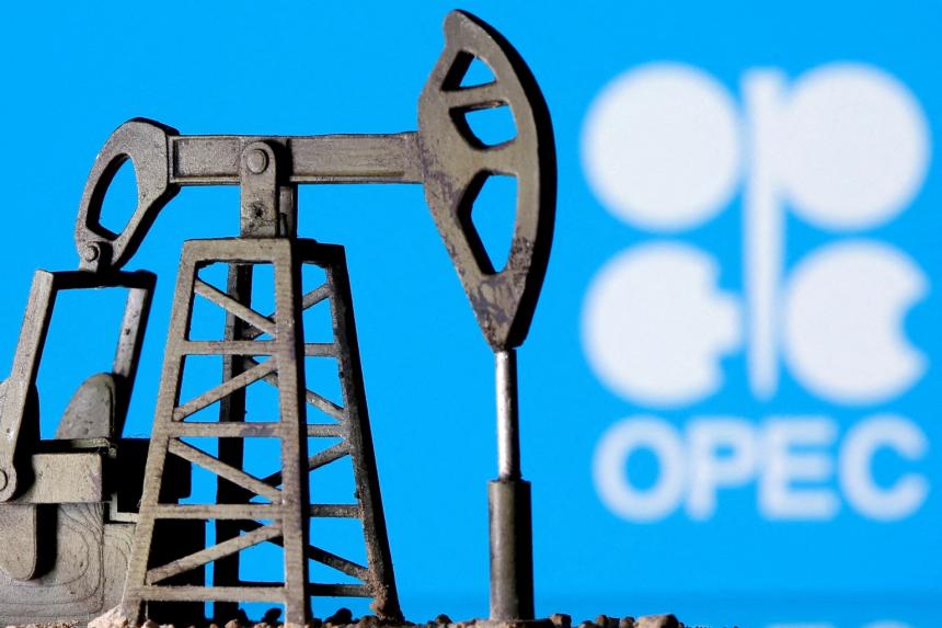 Oil prices inch lower on symbolic Opec+ output cut | The Straits Times