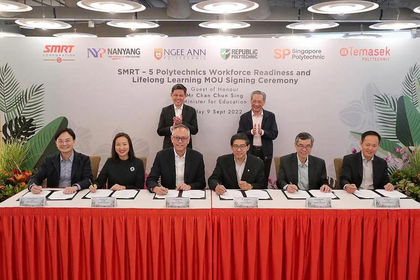 SMRT ties up with S'pore's five polytechnics to boost home-grown talent ...
