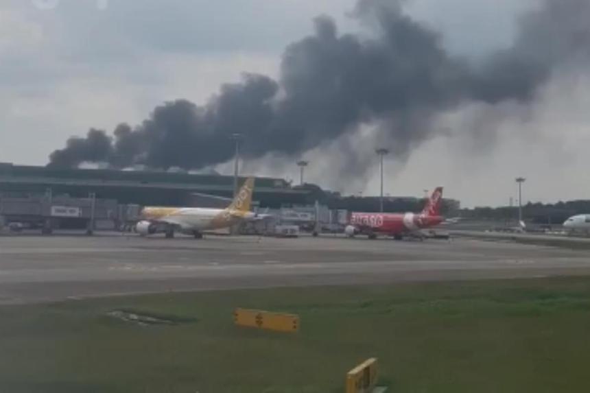 Thick smoke seen at Terminal 1 in video is from regular fire-fighting ...