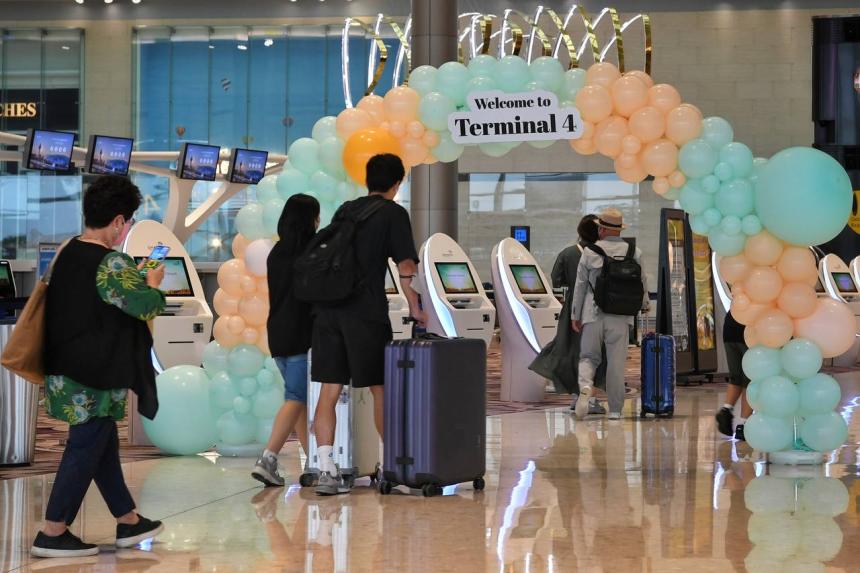 Changi's T4 handles 1,000 passengers on first day of reopening since ...