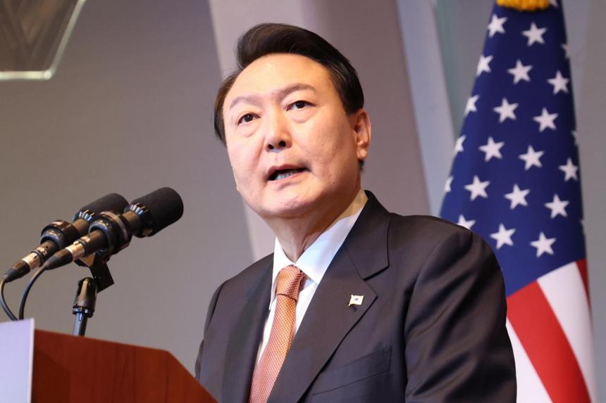 South Korea president Yoon Suk-yeol disputes translations of hot mic ...