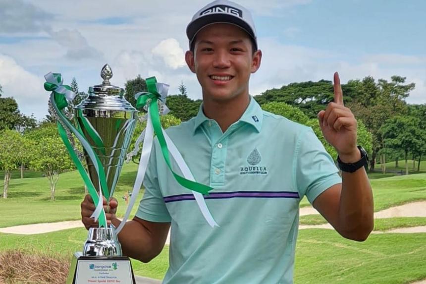 Golf: S'pore amateur Brandon Han wins first overseas event at Bangchak ...