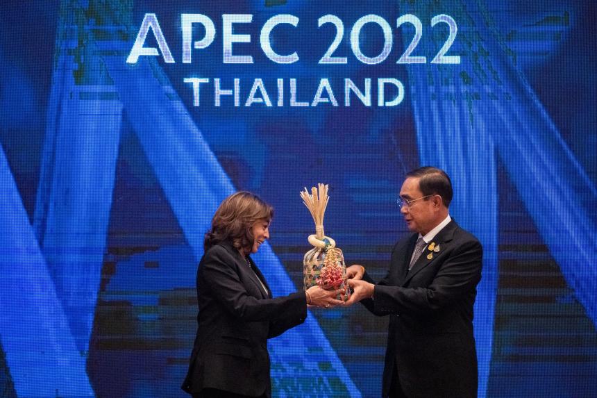 Apec leaders pledge to strengthen rules-based multilateral trading system, condemn war in ...