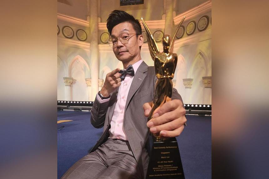 Mark Lee wins Best Comedy Performance at Asian Creative Academy Awards ...