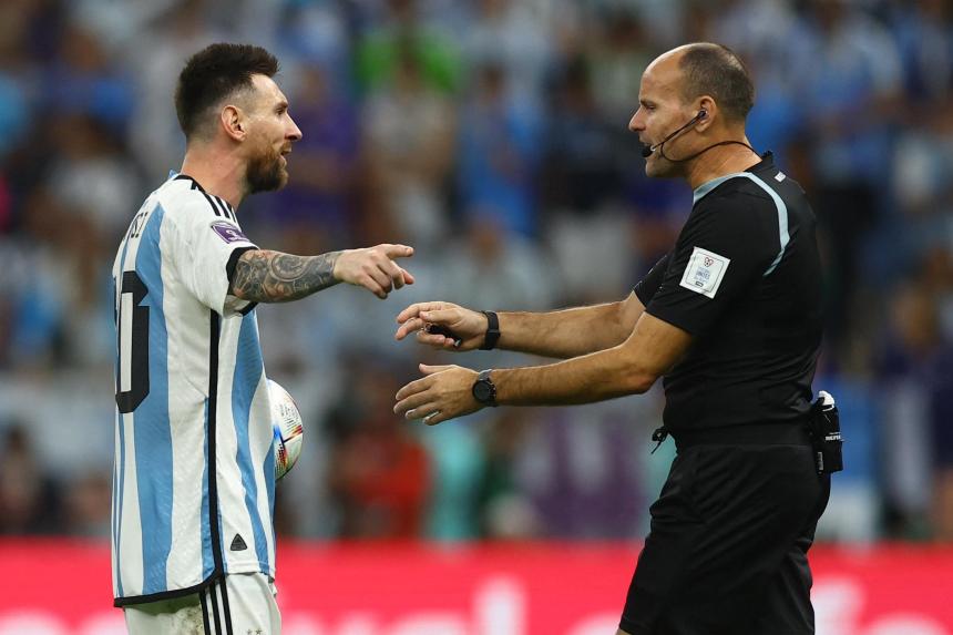 World Cup: Lionel Messi slams referee after Argentina win on penalties | The Straits Times