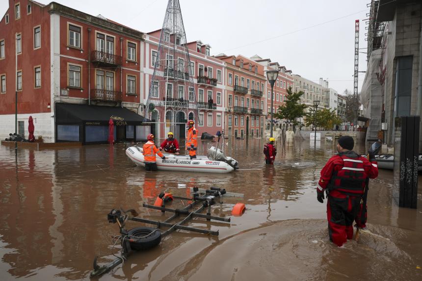 Heavy rain, floods batter Lisbon, residents urged to stay home | The ...