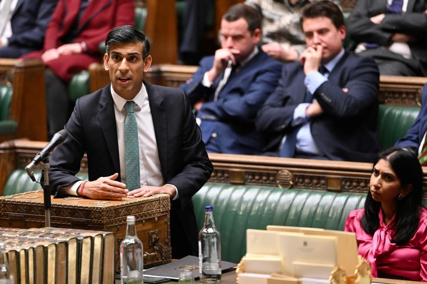 British PM Sunak would lose seat under poll giving rivals Labour 20 ...