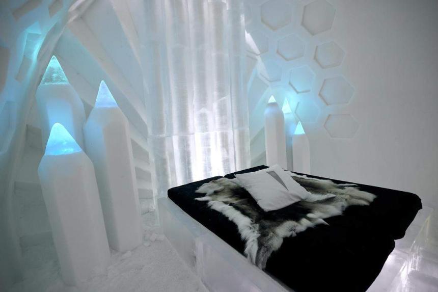 Singapore artists brave minus 31 deg C cold to build hotel room in the ...