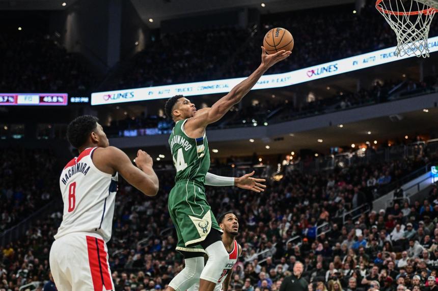 NBA: Giannis scores career-high 55 to ignite Bucks over Wizards | The Straits Times