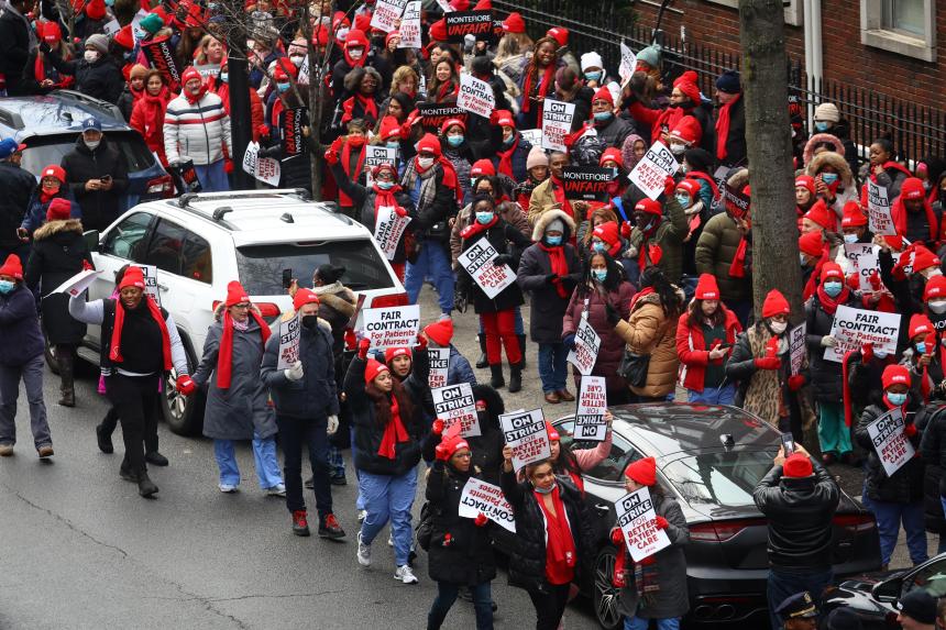 More than 7,000 nurses go on strike in New York City | The Straits Times