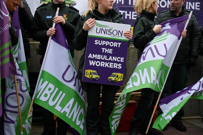 British trade union says 100,000 public sector workers to strike on Feb ...