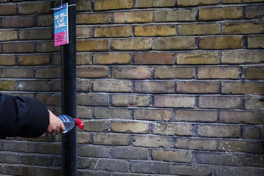 London takes aim at public urination with splash-back paint | The ...