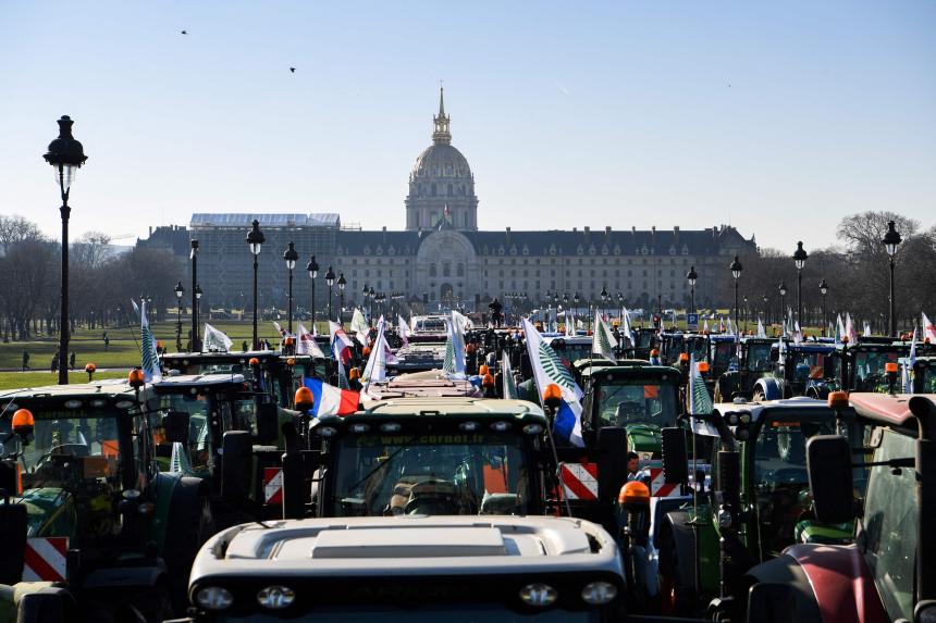 Hundreds of tractors enter Paris in protest against pesticide bans ...