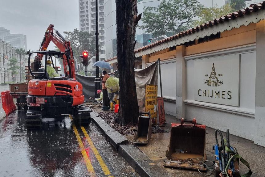 10 restaurants at Chijmes closed for a day after gas pipe leak ...
