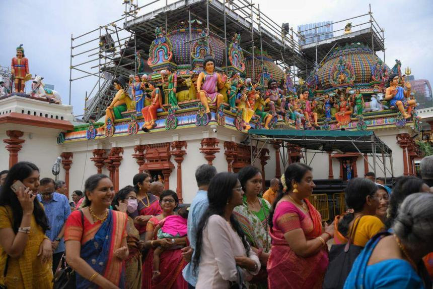 20,000 people mark restoration and consecration of Singapore’s oldest Hindu temple | The Straits ...