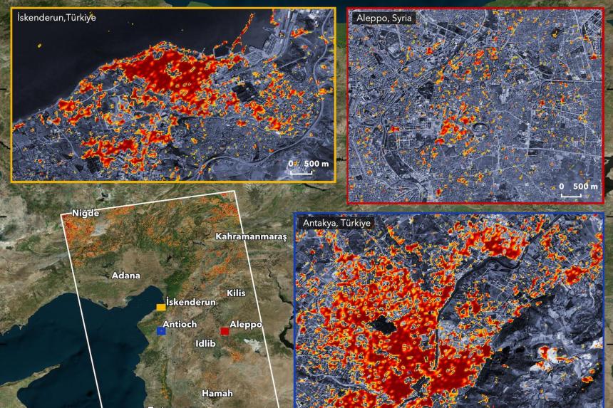 NTU scientists create proxy maps of damage from Turkey-Syria quake to ...