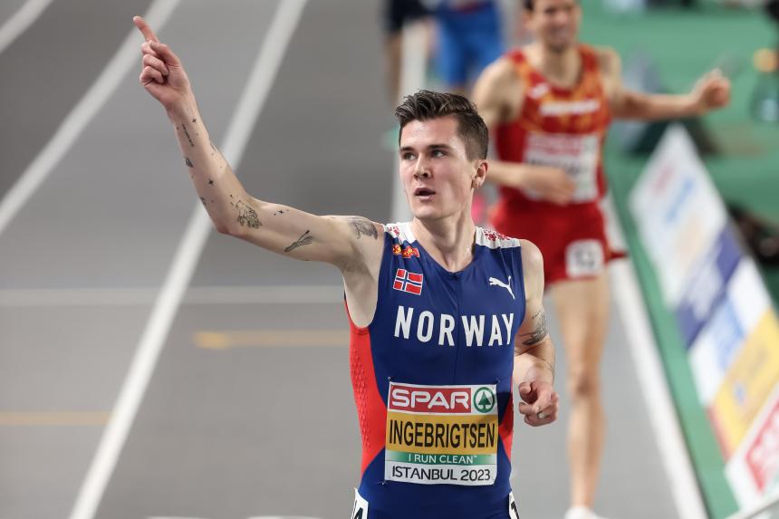 Athletics: Ingebrigtsen seals 1500m-3,000m double at European Indoors ...
