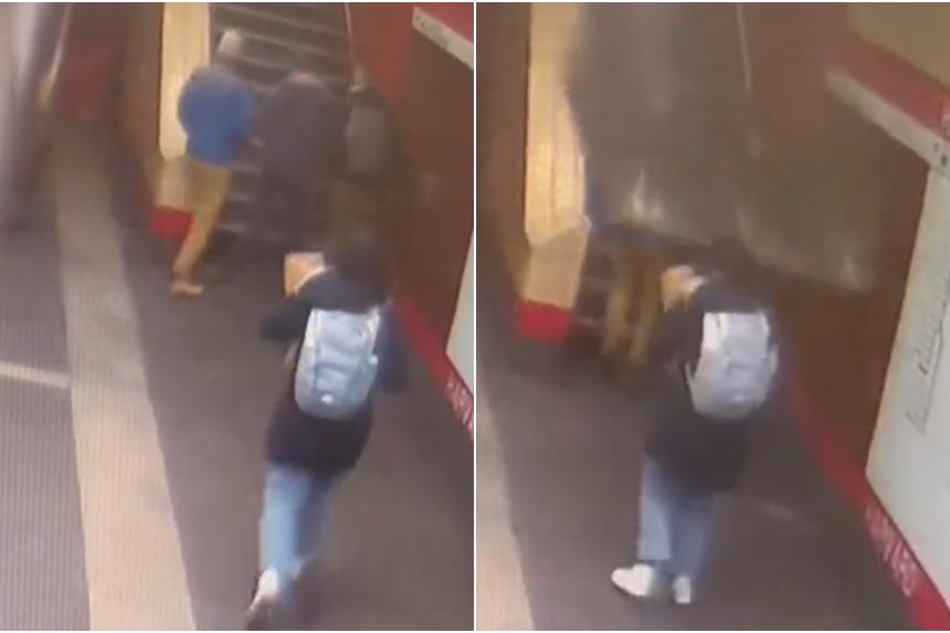 ‘I was in a state of shock’: Falling ceiling panel nearly hits woman in ...