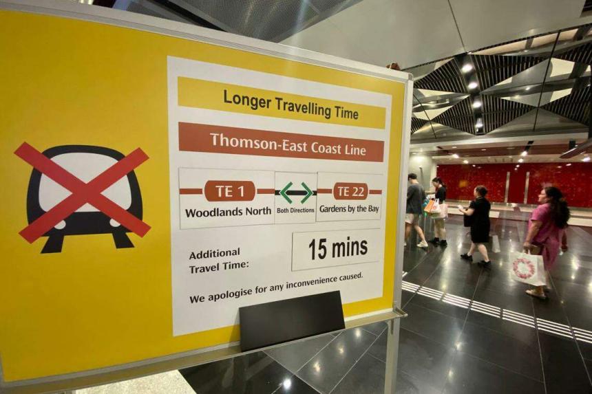 Train fault causes delay on Thomson-East Coast MRT line, glitch traced ...