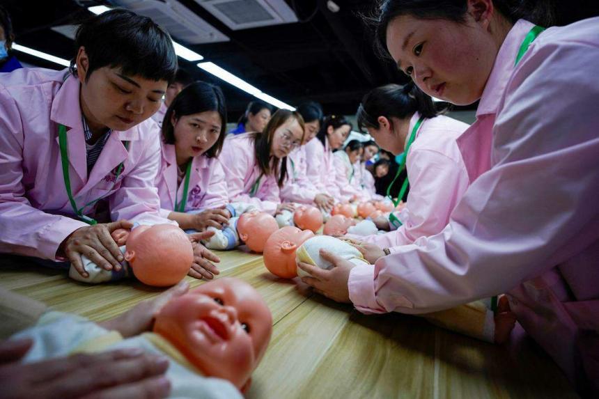 Need a nanny? Chinese school trains women to take care of newborns ...