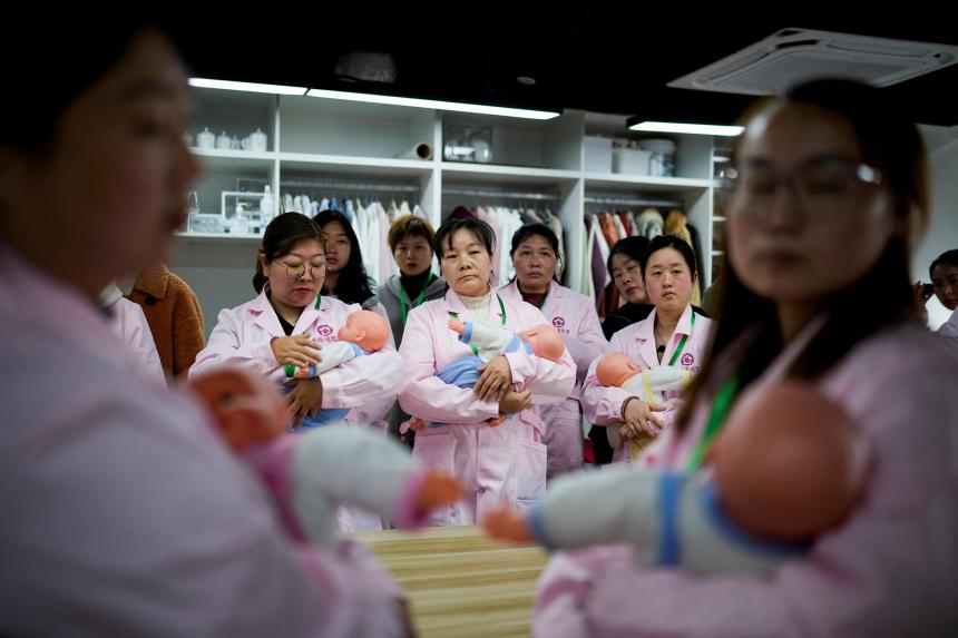 Need a nanny? Chinese school trains women to take care of newborns ...