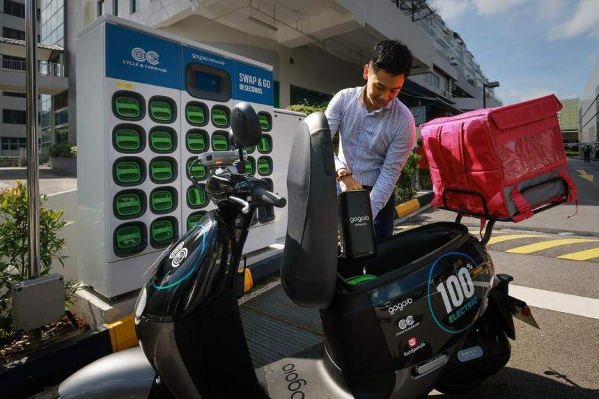 Trial begins for Singapore’s first battery charge and swop station for ...