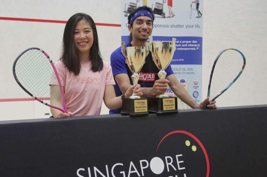Six national squash titles in a row for Samuel Kang, Au Yeong Wai Yhann ...
