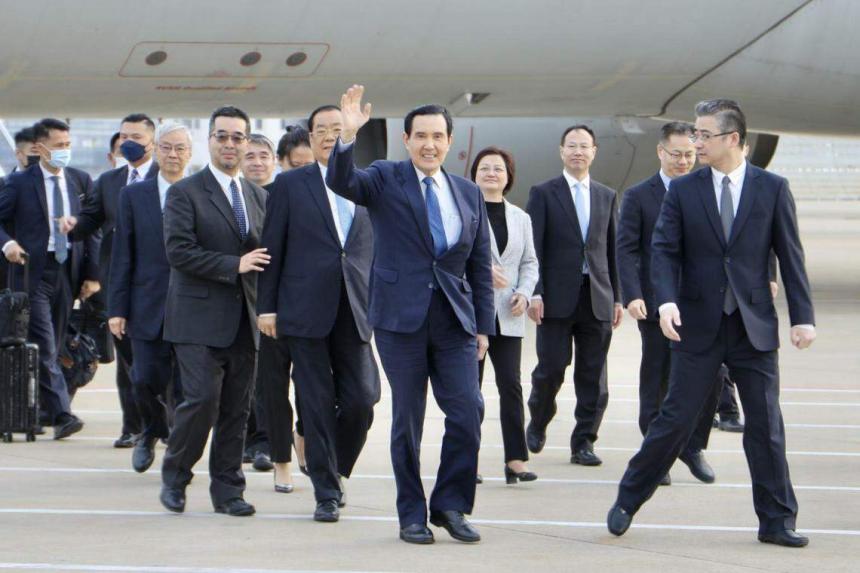 Former Taiwan president Ma Ying-jeou arrives in China pledging peace ...
