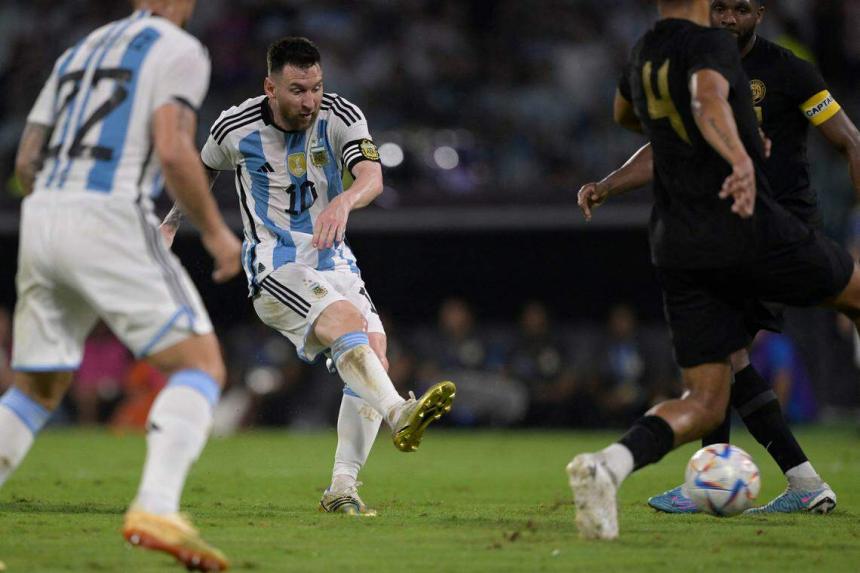 Messi scores 100th Argentina goal in Curacao romp | The Straits Times