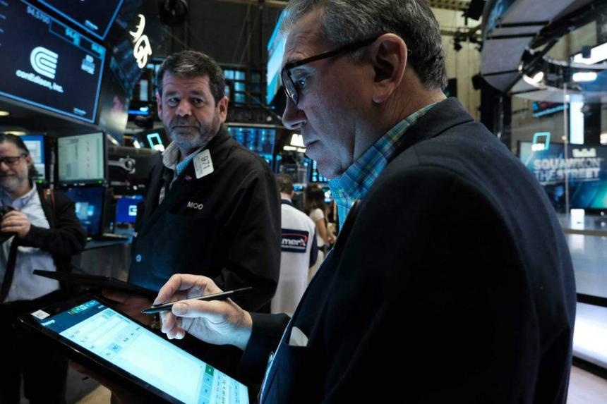 US stocks fall as bond yields climb | The Straits Times