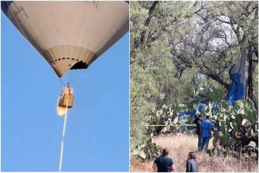 Two die after hot-air balloon catches fire in Mexico near ...