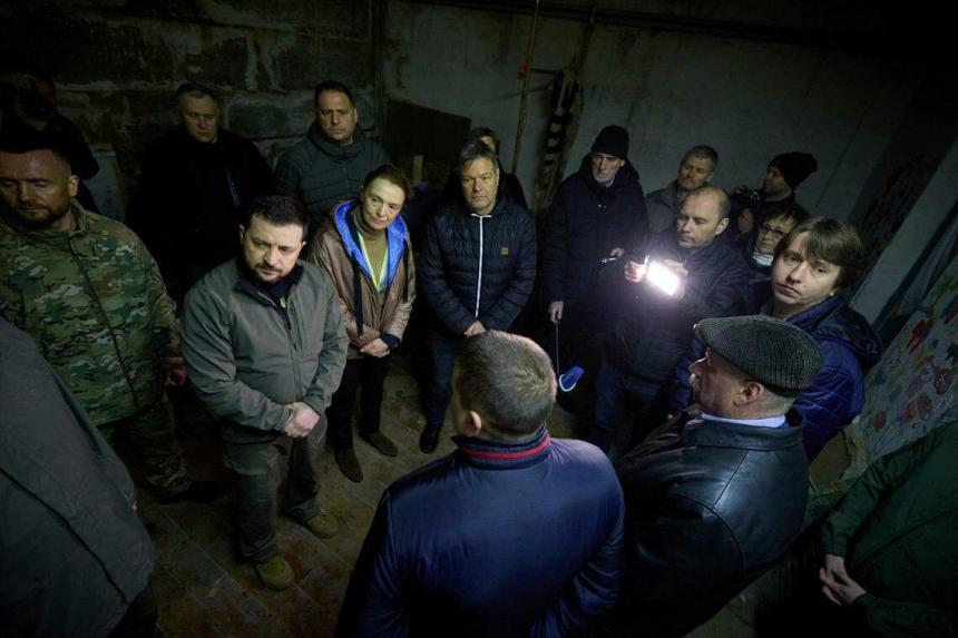 Zelensky honours Ukrainian villagers held captive in basement in ...