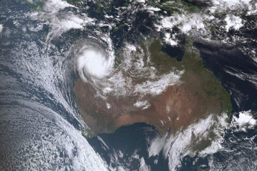 Cyclone hits Australia with 'record-breaking' wind speeds | The Straits ...