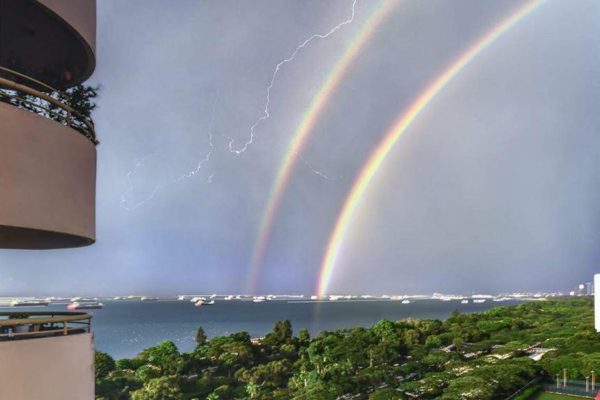 Giant double rainbow spotted in Singapore: How common are these natural light shows? | The ...