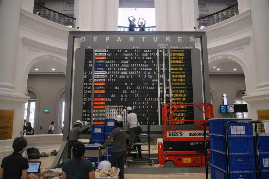 Retired flip board from Changi Airport’s Terminal 2 to go on display at ...