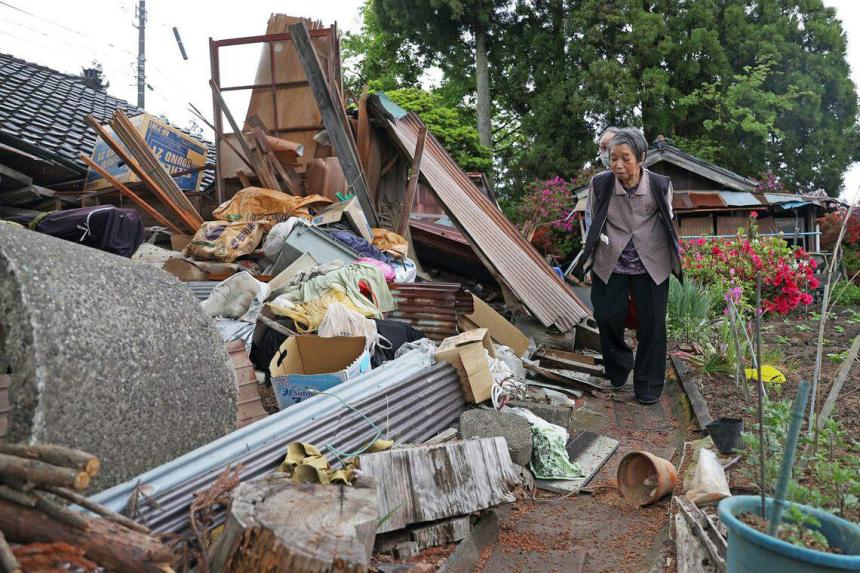 Aftershocks shake Japan after quake kills one, destroys homes | The ...