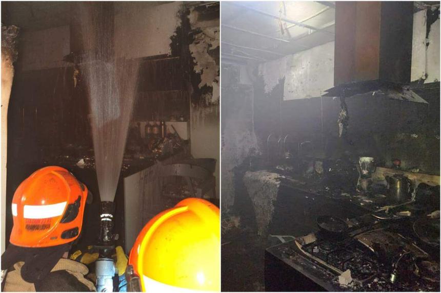 35 residents evacuated after kitchen in Pasir Ris flat catches fire ...