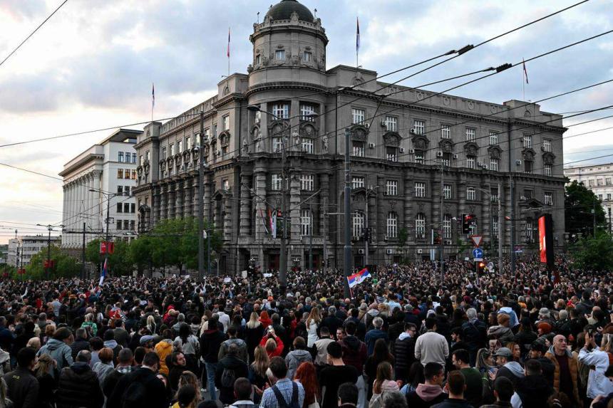 Serbians rally against violence after 2 mass shootings | The Straits Times