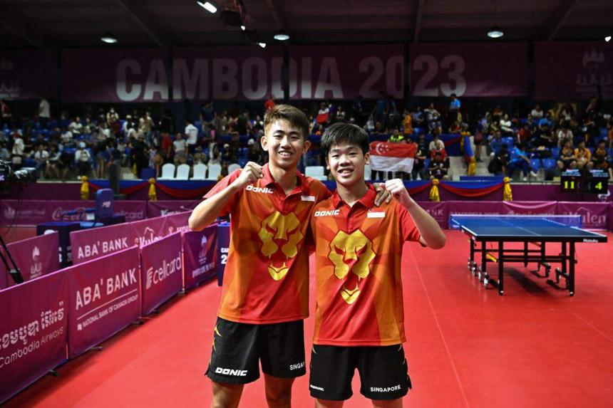 SEA Games 2023: Koen Pang, Izaac Quek win men’s table tennis doubles ...