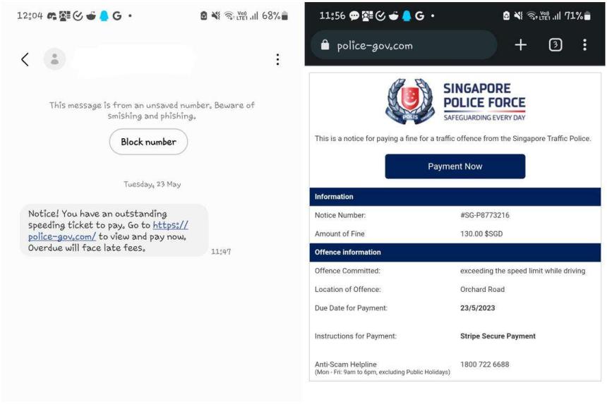 Police warn of phishing scam involving fake Traffic Police website ...