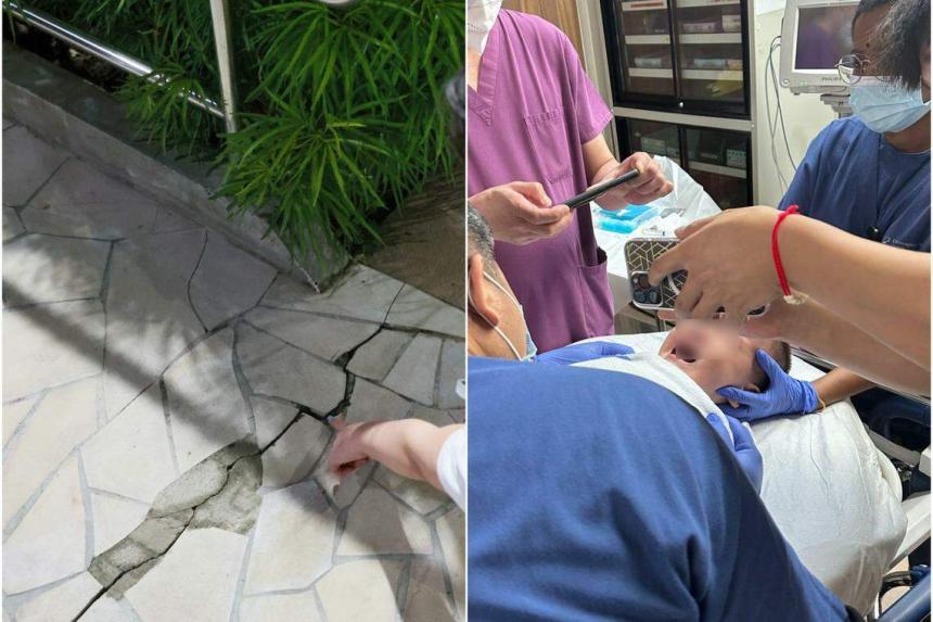 Toddler needed 24 stitches on forehead after falling on cracked tiles ...