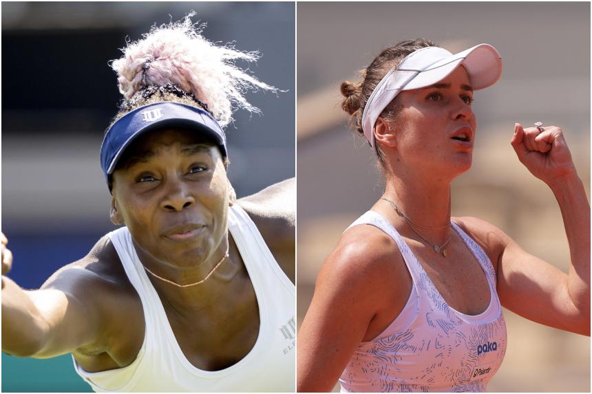 Five-time champion Venus Williams and ex-world No. 3 Elina Svitolina ...