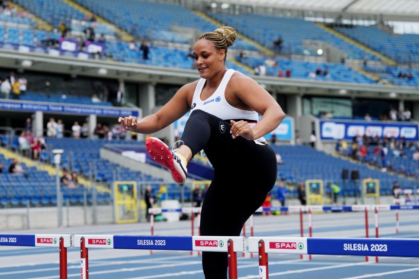 I'll give it a shot! Belgian shot putter Jolien Boumkwo becomes instant ...