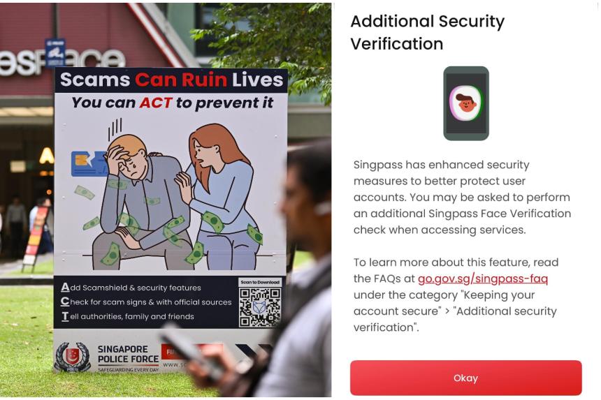 CPF login may require Singpass face verification to protect vulnerable ...